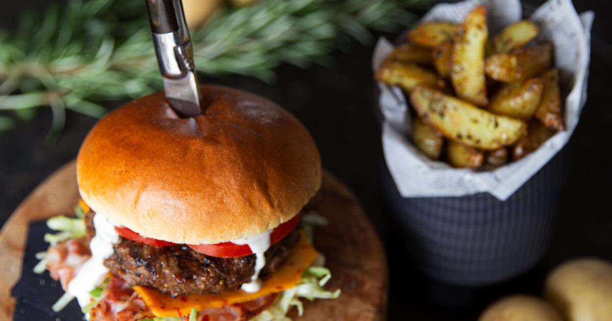 The golden spud burger | Diversi Foods
